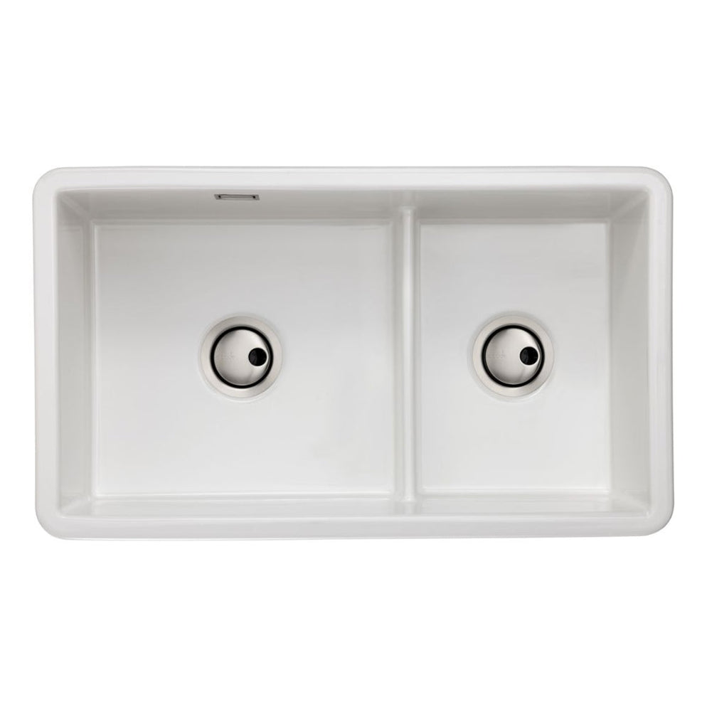 Abode Sandon 1.75B Ceramic Undermount/Inset Sink - White