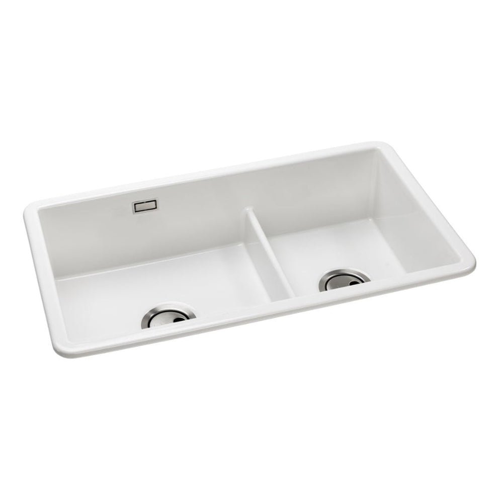 Abode Sandon 1.75B Ceramic Undermount/Inset Sink - White
