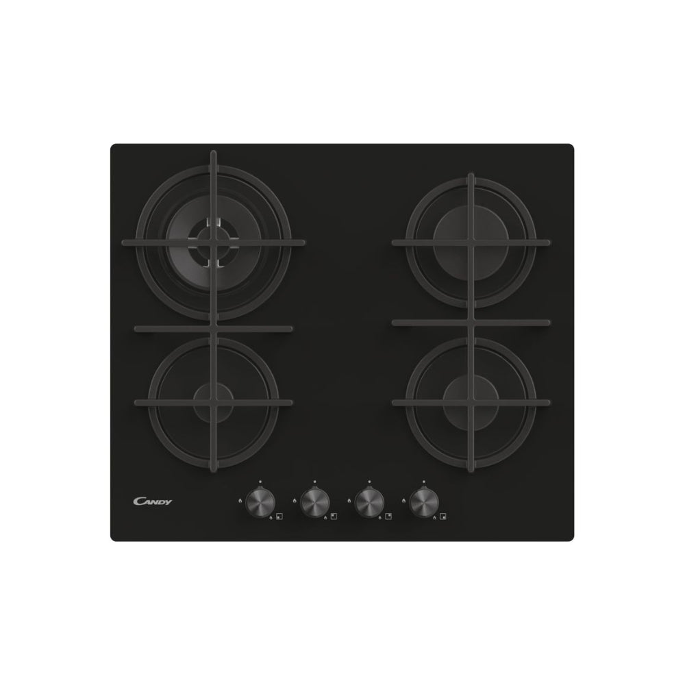 Candy CDK6GR4PBB 60cm Gas on Glass Hob - Black Glass
