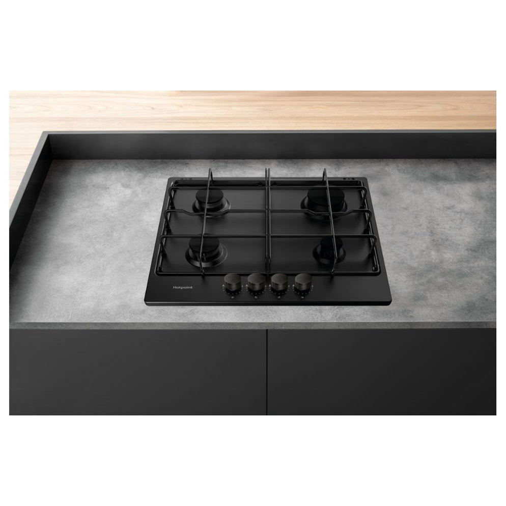 Hotpoint PPH 60P F NB 60cm Gas Hob - Black