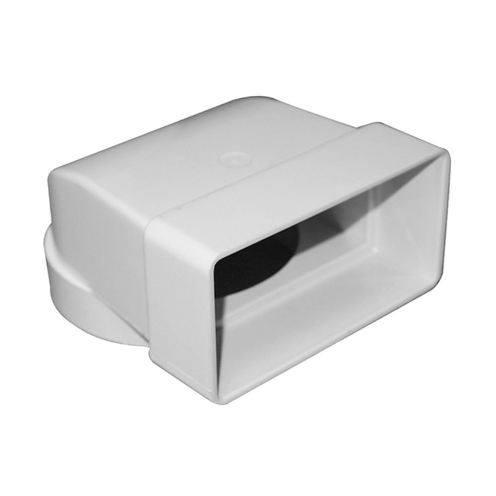 Manrose 100mm to 110 x 54mm Male 90° Elbow Bend - White