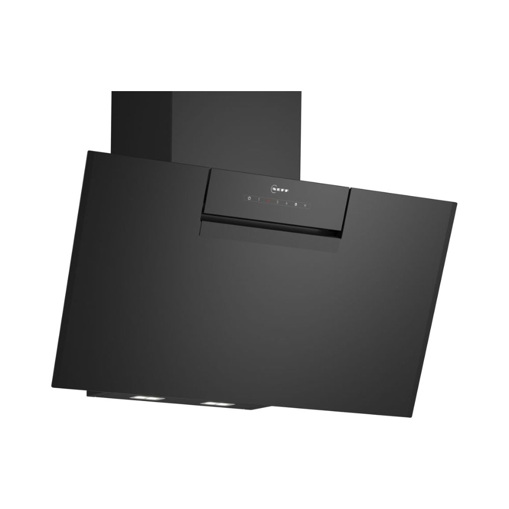 Neff N50 D85IFN1S0B 80cm Angled Chimney Hood - Black Glass