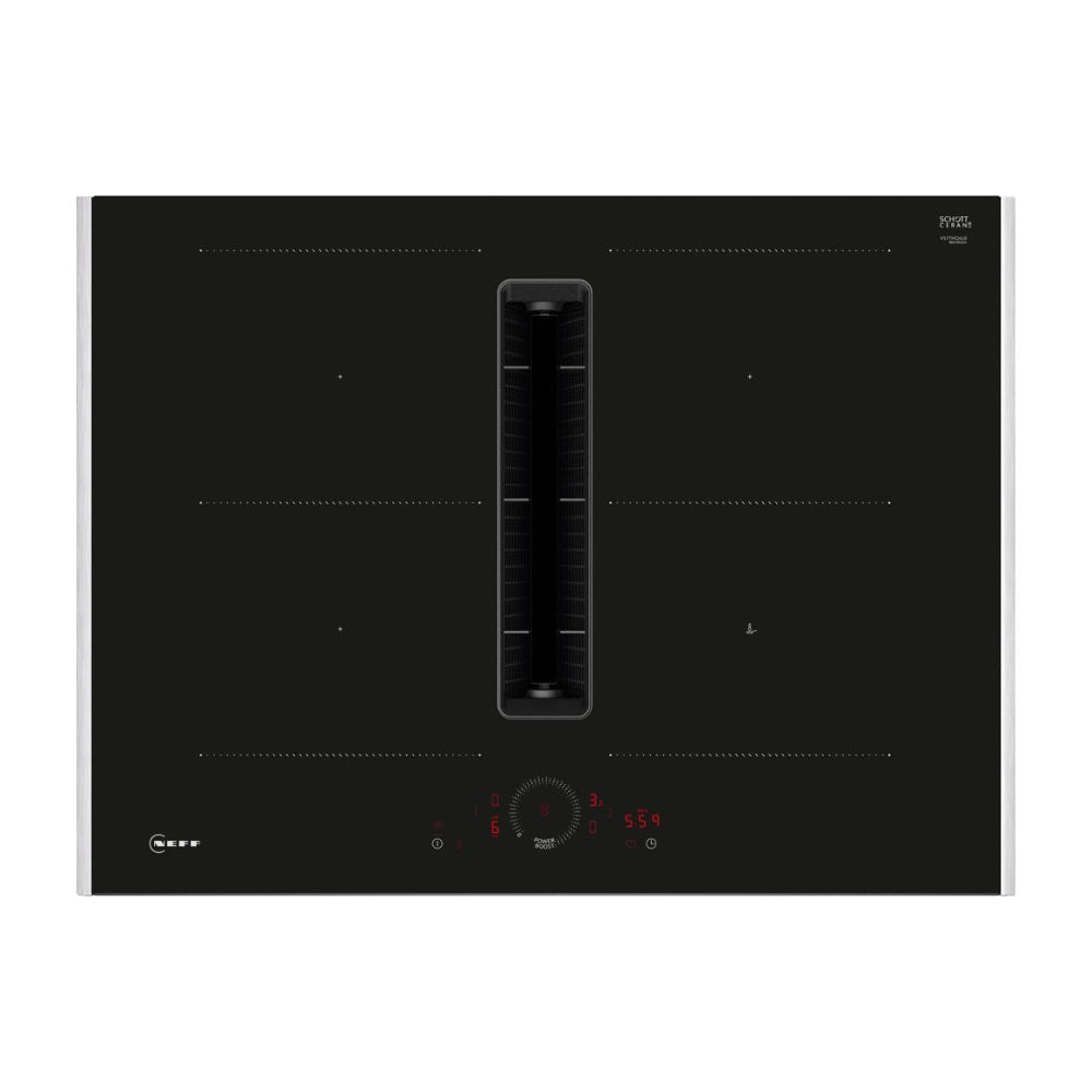 Neff N70 V57THQ4L0 70cm Venting Combi Induction Hob - Black & St/Steel
