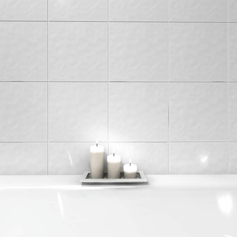 Splendour Bumpy 150x150 Gloss White Wall Tiles