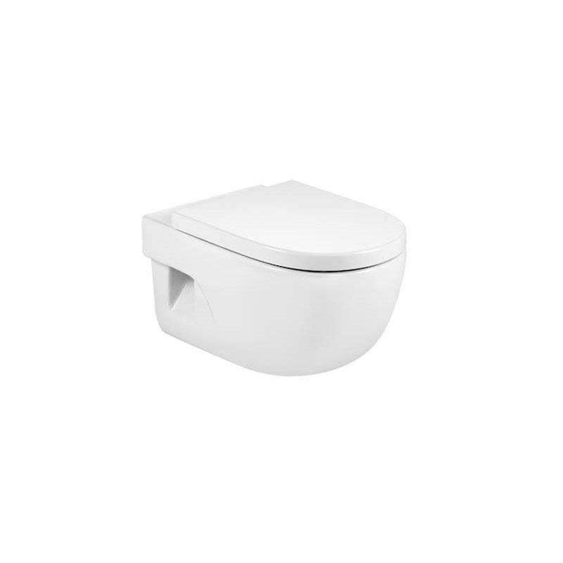 Roca Meridian-N Vitreous China Wall-Hung Toilet with Horizontal Outlet