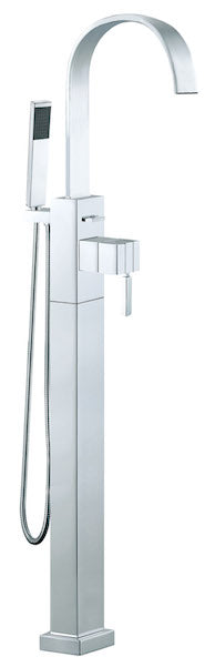 Vado Instinct Bath Shower Mixer With Swivel Spout and Shower Kit Floor