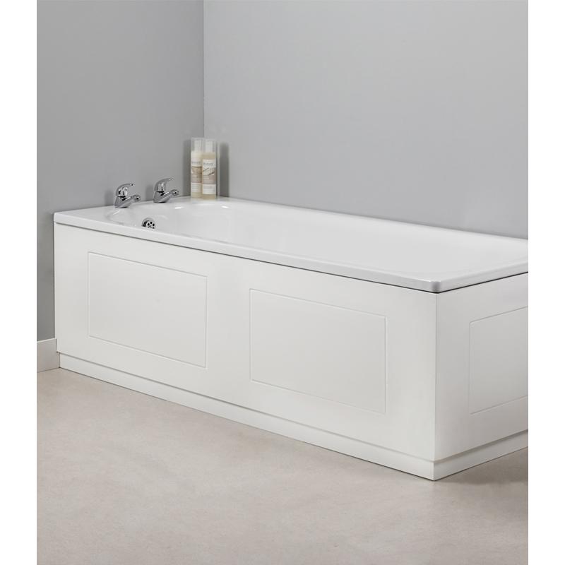 Tavistock Meridian 170cm Front Bath Panel White Routed