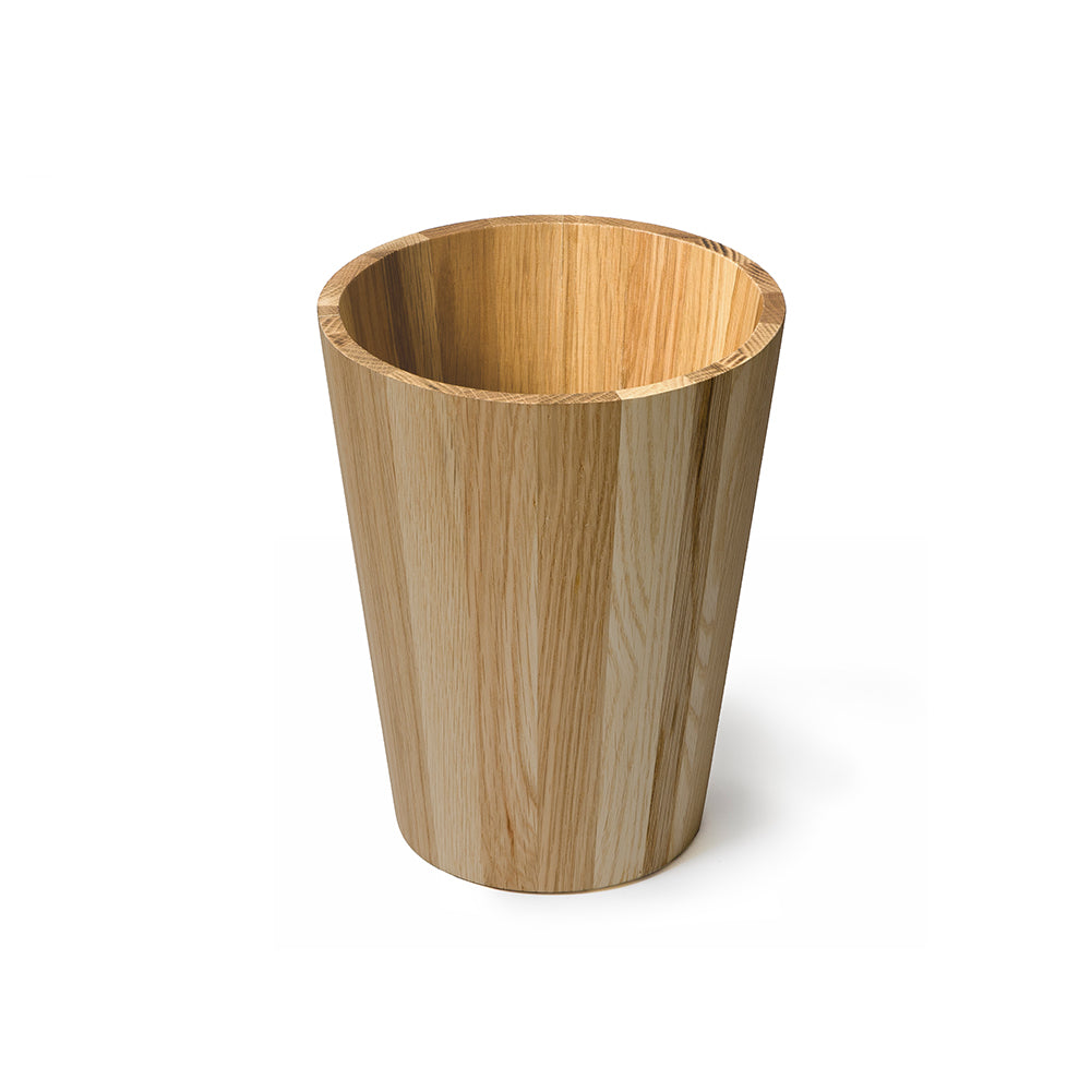 Round Wooden Bin Mezza - Natural Oak