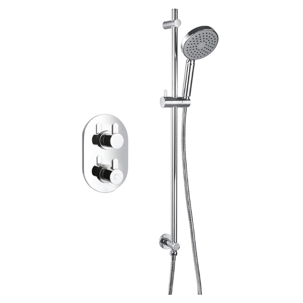 Flova Smart Thermostatic 1-Outlet Shower Valve with Slide Rail Kit