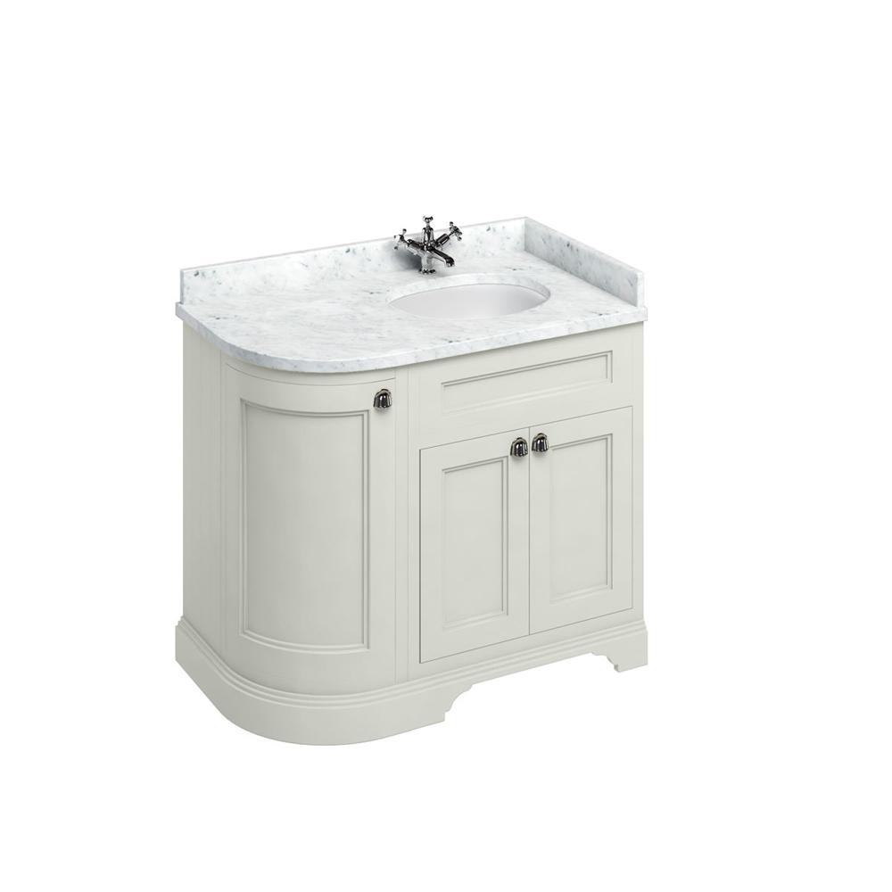 Burlington 1000mm Curved Corner Vanity Unit - Floor Standing 2 Door Un