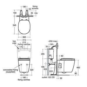 Ideal Standard Concept Freedom Wall Hung Raised Height WC Suite