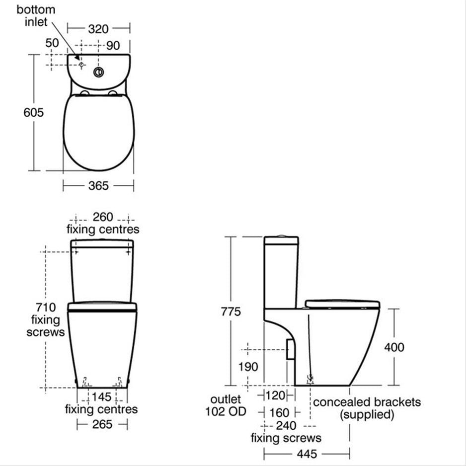 Ideal Standard Concept Space Compact Close Coupled Toilet