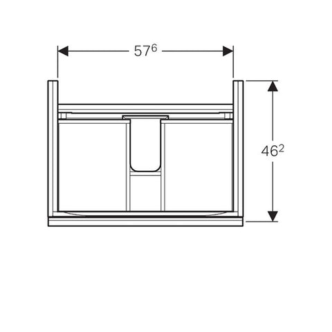 Geberit Acanto Vanity Unit - Wall Hung 1 Drawer Unit (Various)