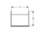 Geberit Acanto Vanity Unit - Wall Hung 1 Door Unit (Various)