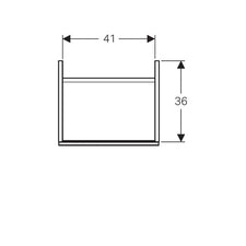 Geberit Acanto Vanity Unit - Wall Hung 1 Door Unit (Various)