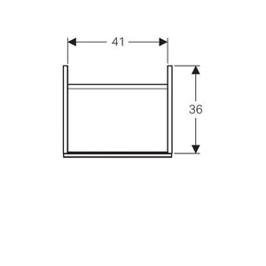 Geberit Acanto Vanity Unit - Wall Hung 1 Door Unit (Various)