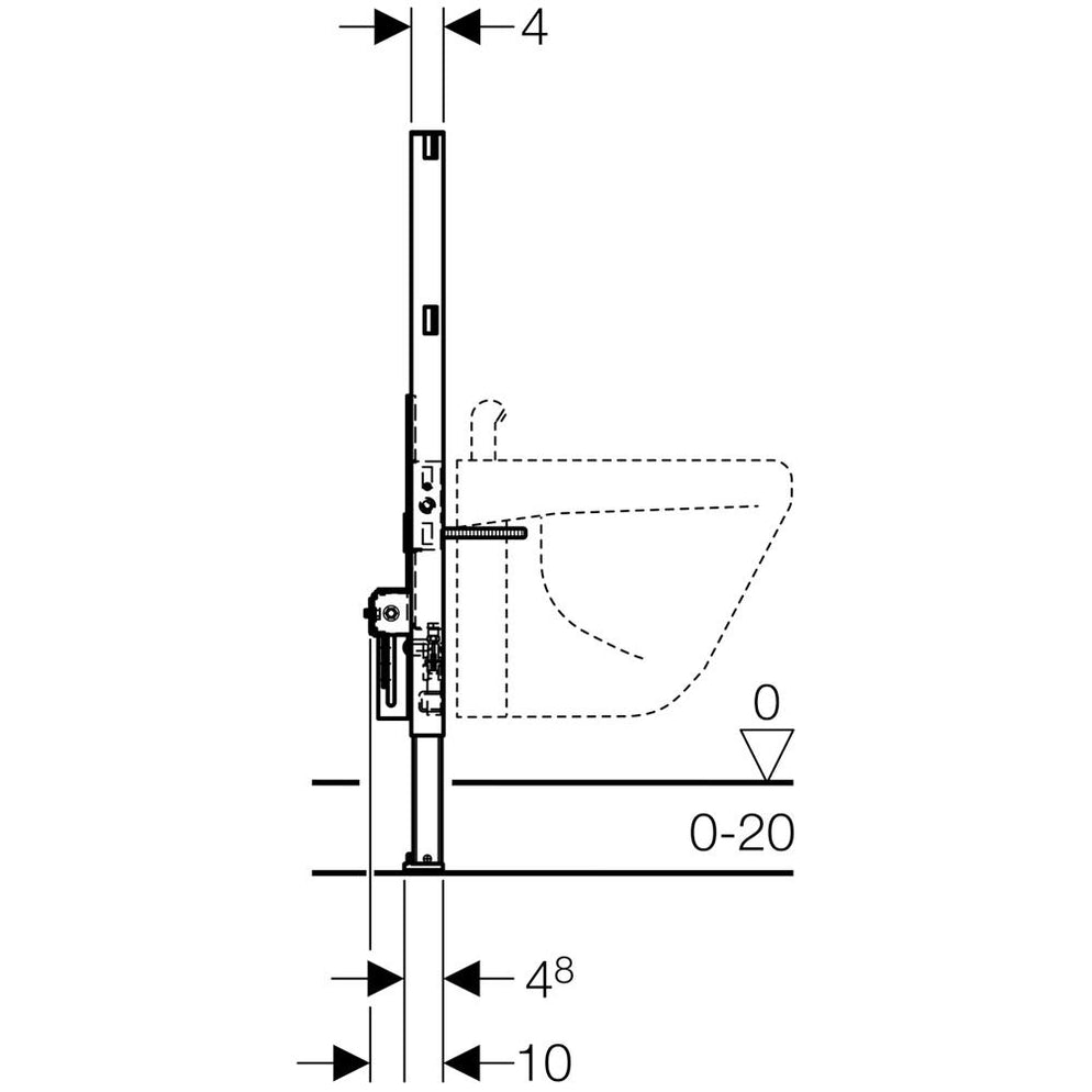 Geberit Duofix 82cm Bidet Frame