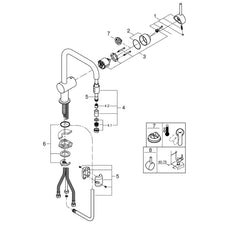 Grohe Minta 1/2 Inch L Shaped Single Lever Sink Mixer