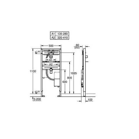Grohe Rapid SL Installation System for Basin