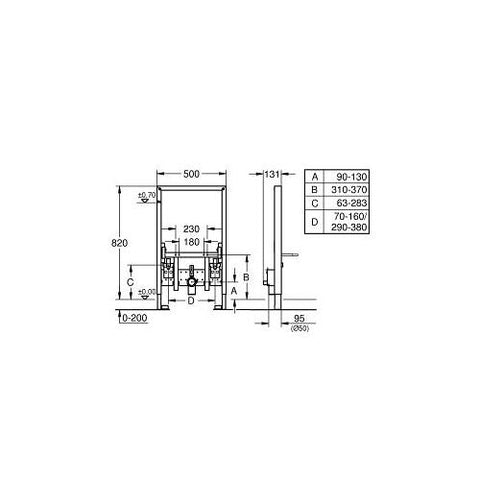 Grohe Rapid SL Installation System for Bidet with Fixing Bolts