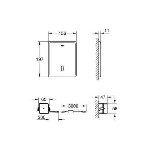 Grohe Tectron Skate Bluetooth Infra Red Electronic for WC