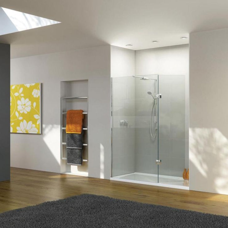 Matki Boutique Walk-In Shower Enclosure for Recess with Integrated Tra