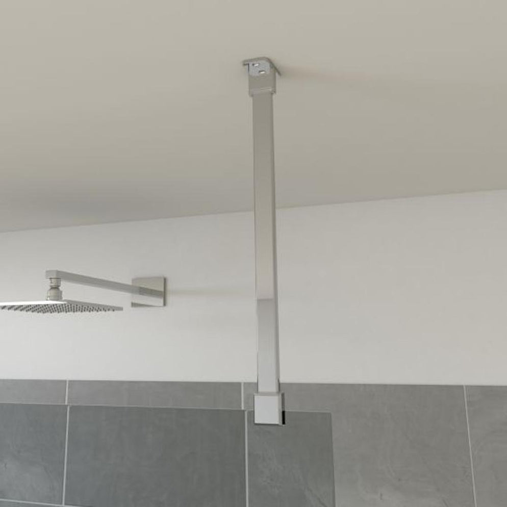 Tissino Armano Ceiling To Glass Support Arm Chrome