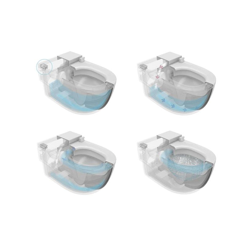 Roca In-Tank Wall-Hung Toilet with Integrated Cistern & L-Shaped Suppo