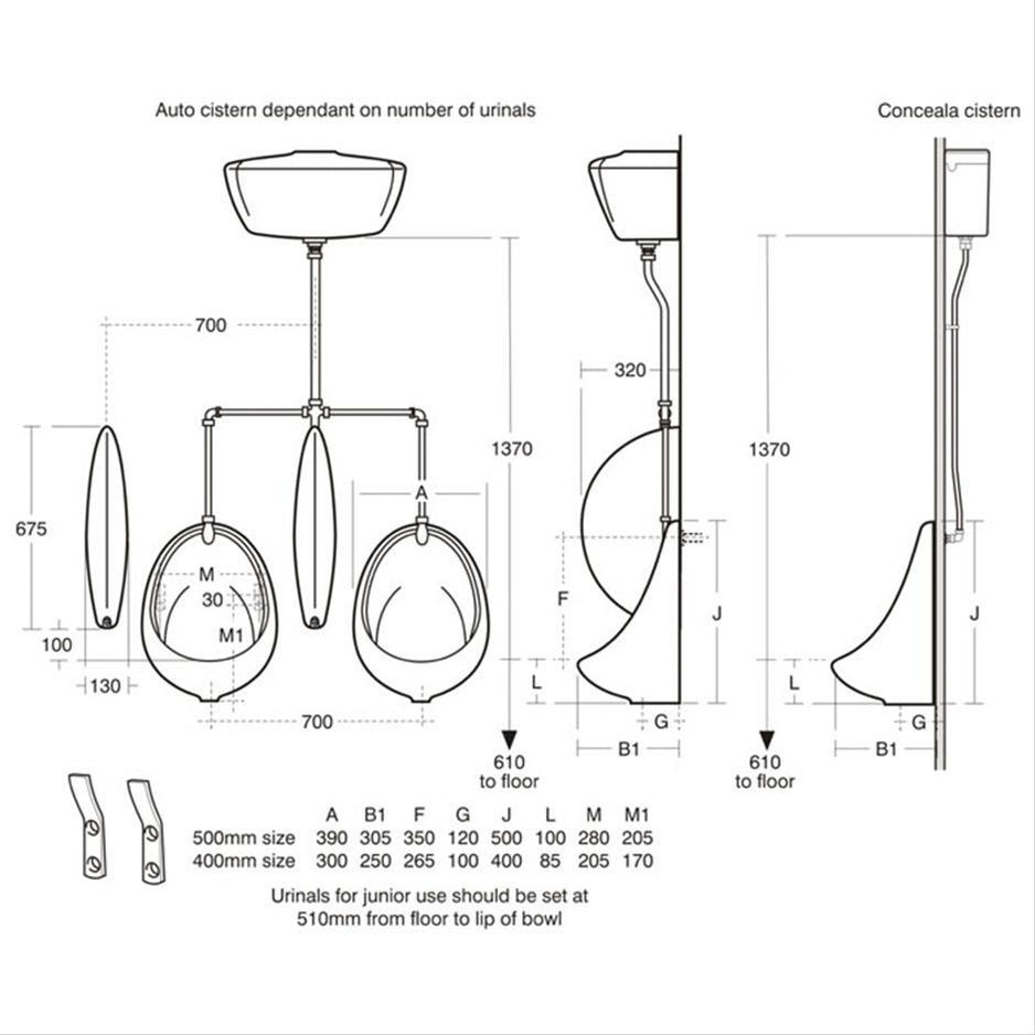 Armitage Shanks Sanura Hygeniq Wall Urinal